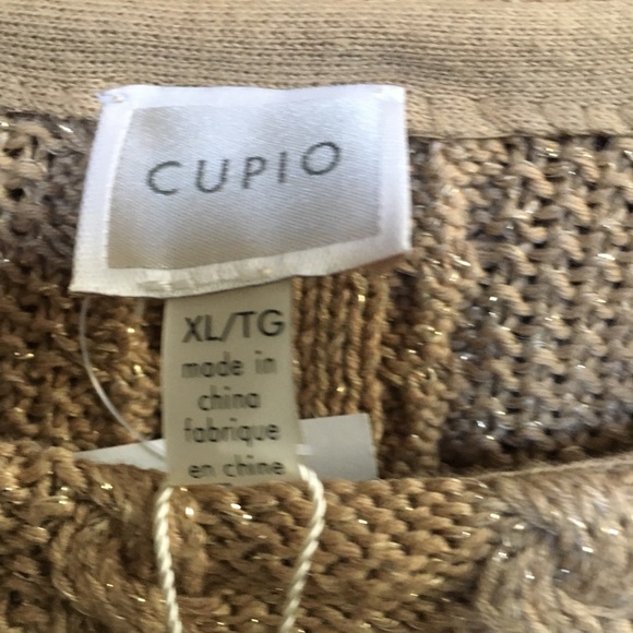 Cupio | Sweaters | Cupio Xl Gold Sweater New With Tags | Poshmark